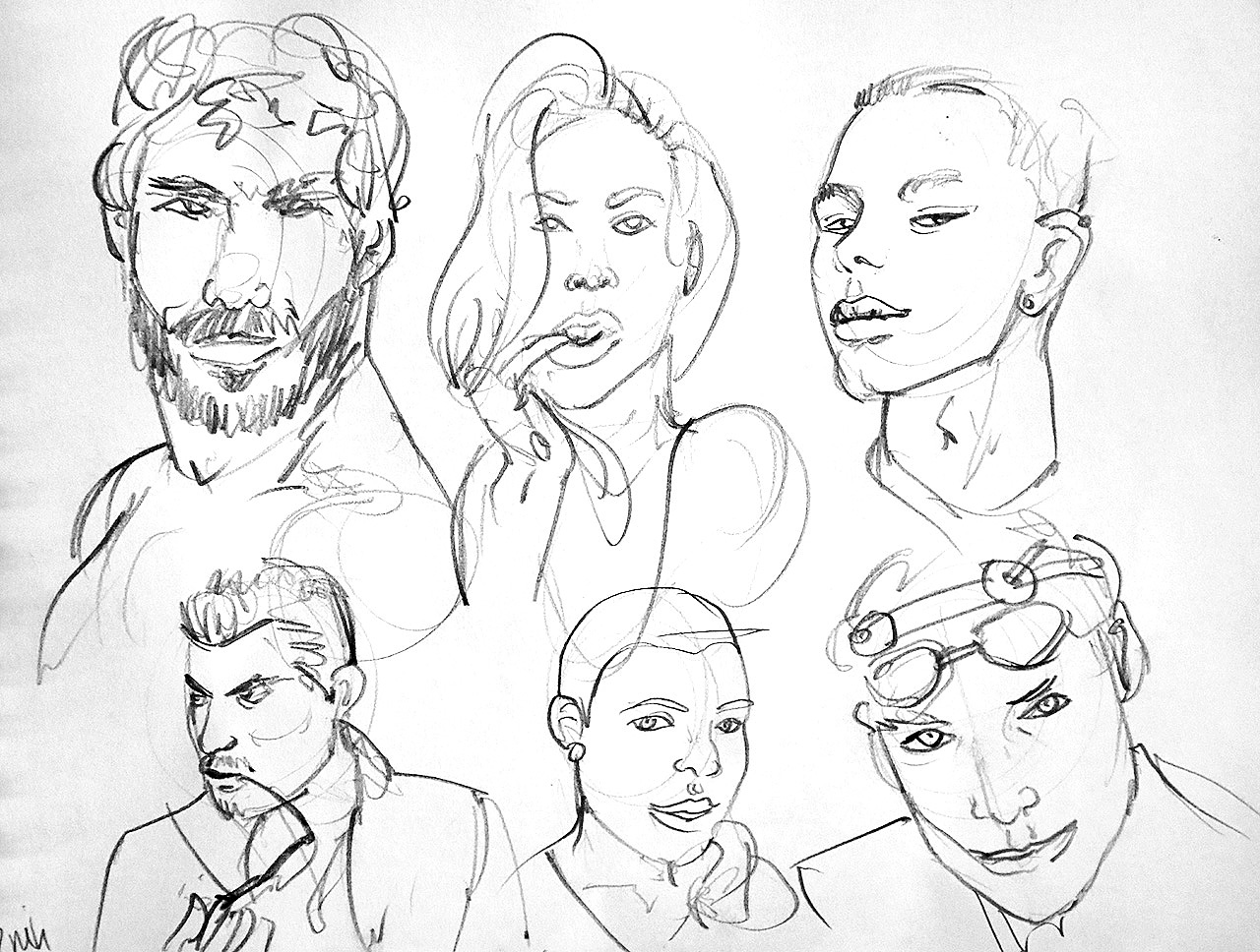 Etude Personnages #15 | Speed Sketching (2min) – Gabriel Uribe Portfolio